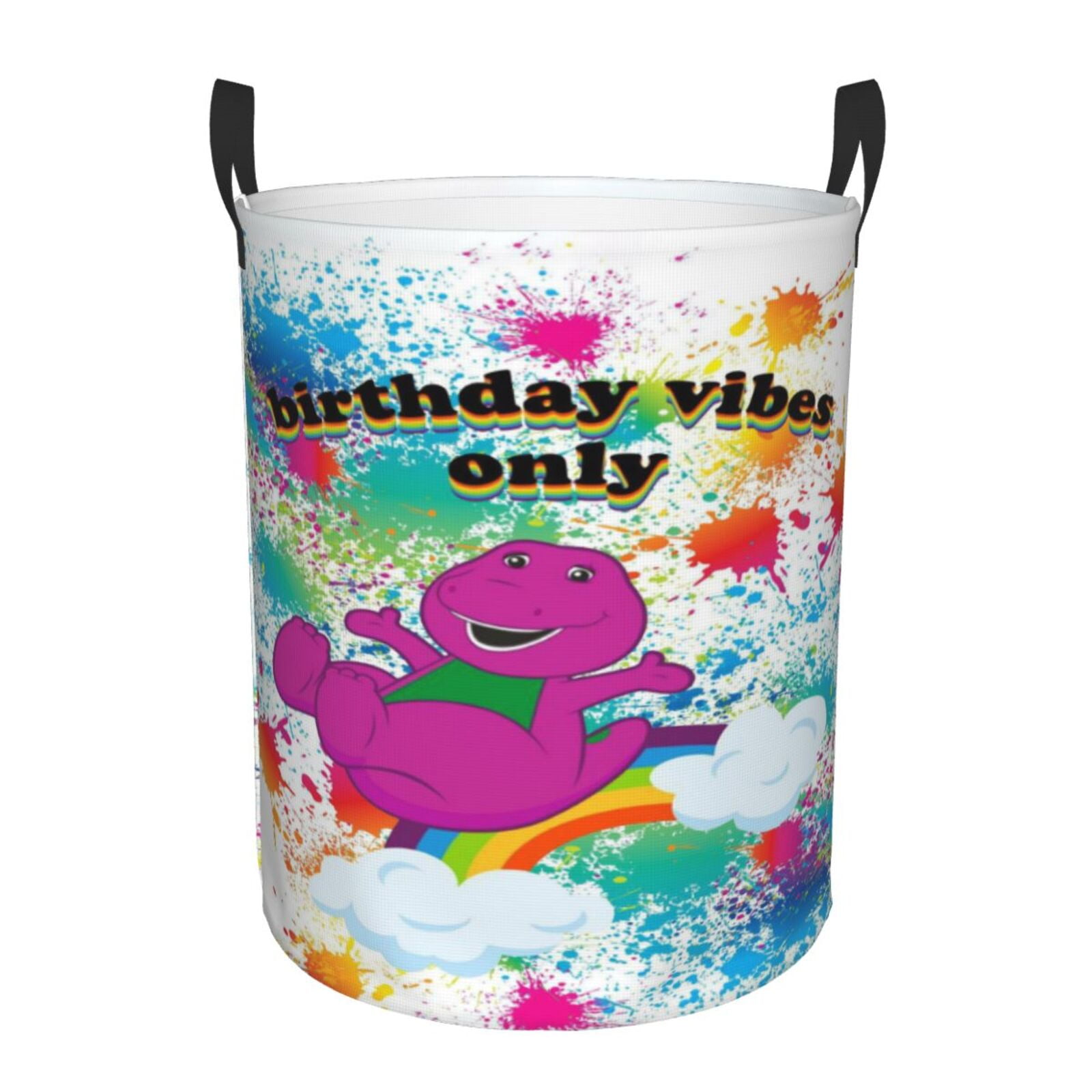Barney Dinosaur Friends Laundry Basket with Handle Waterproof Fabric ...