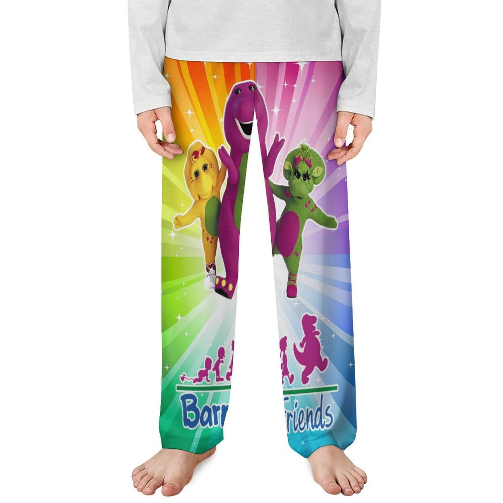 Barney Dinosaur Friends Pajama Pants Cartoon Casual Lounge PJ Bottoms ...