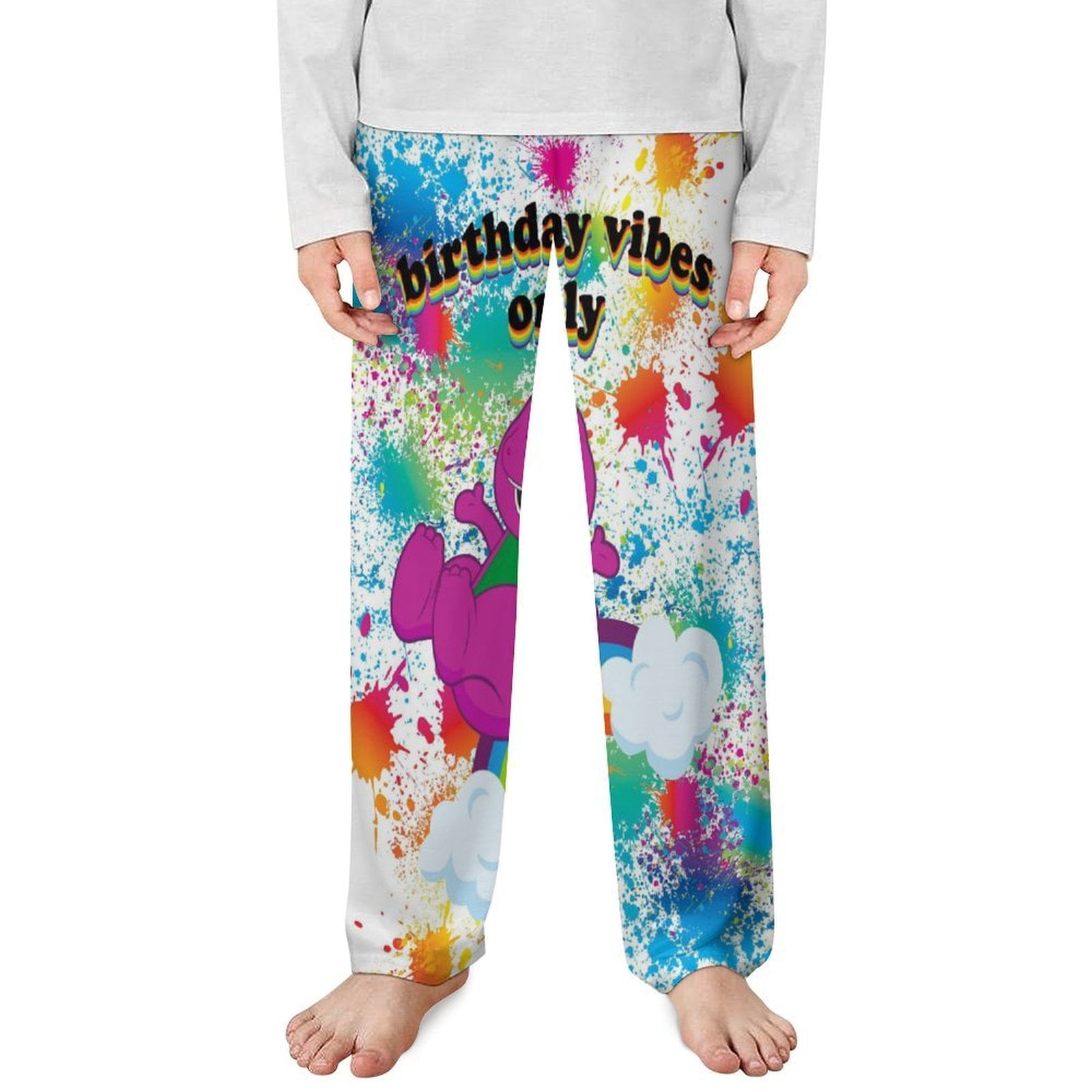 Barney Dinosaur Friends Pajama Pants Cartoon Casual Lounge PJ Bottoms ...