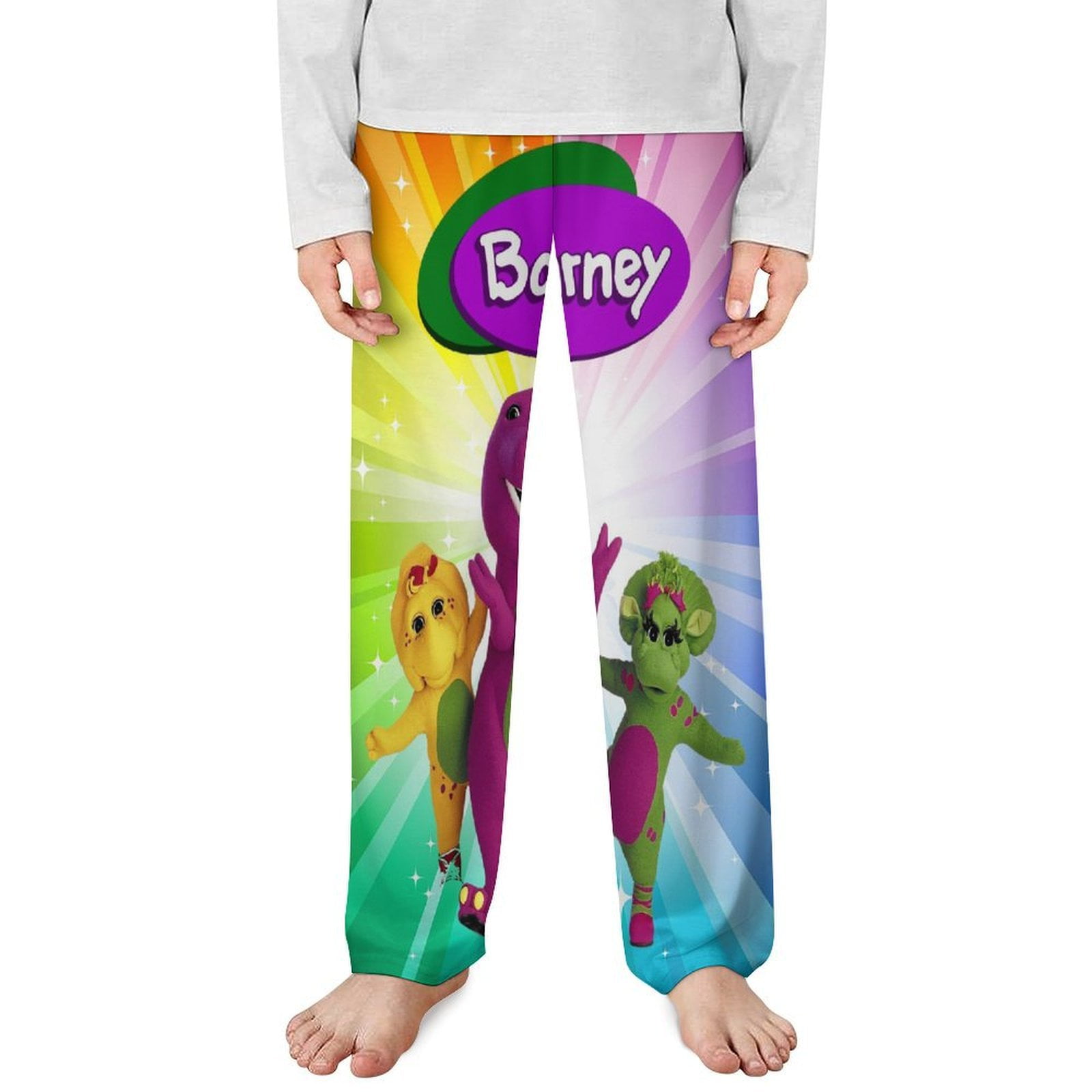 Barney Dinosaur Friends Pajama Pants Cartoon Casual Lounge PJ Bottoms ...