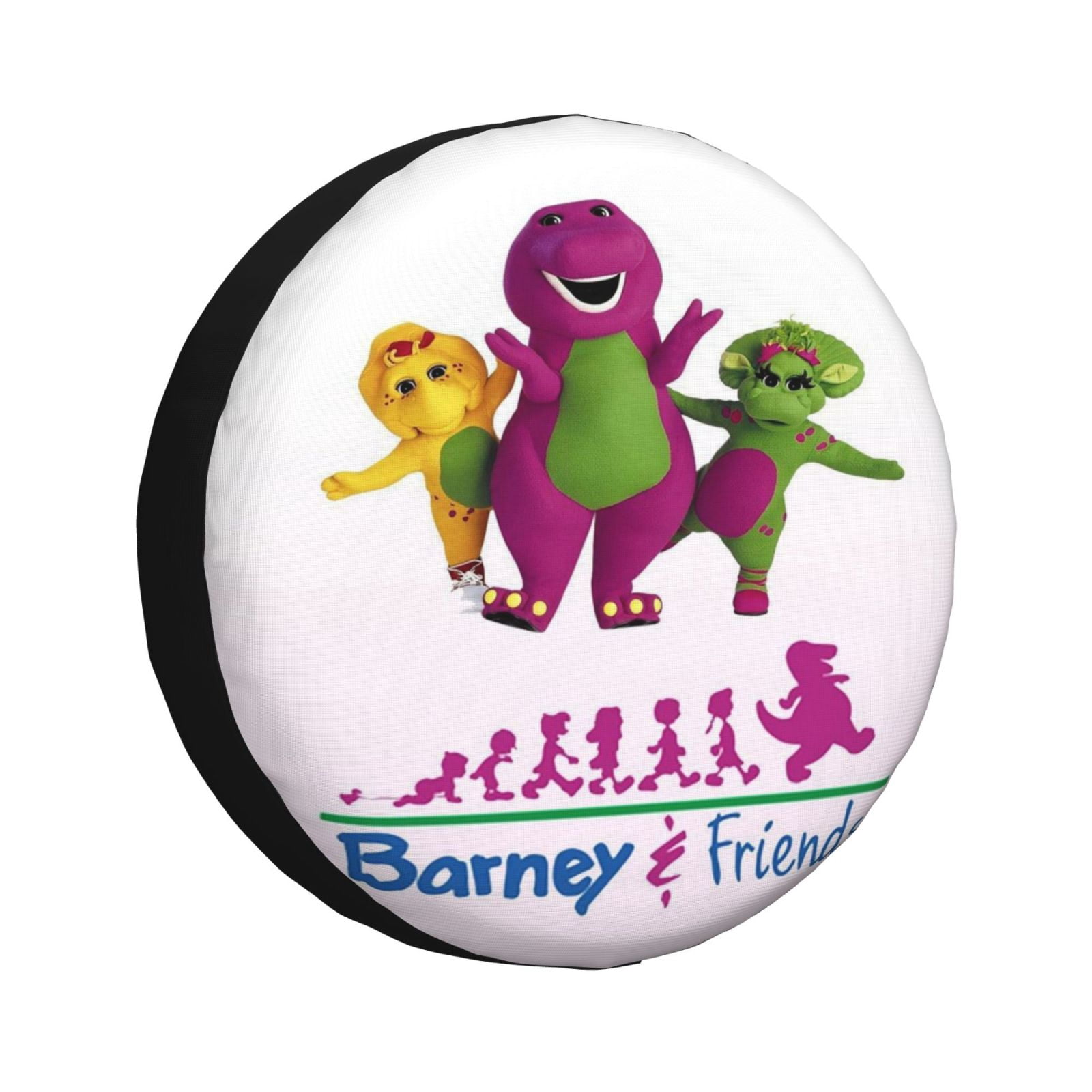 Barney Dinosaur Friends Tire Cover Cartoon Weatherproof Universal Wheel ...