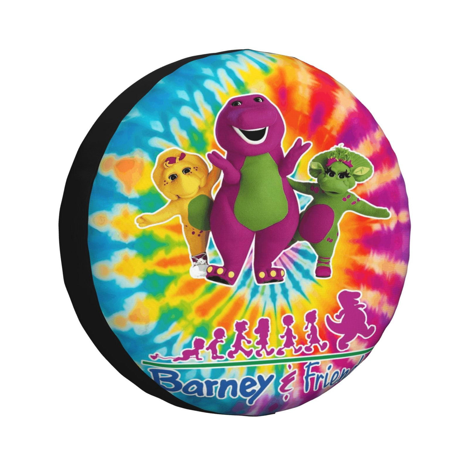 Barney Dinosaur Friends Tire Cover Cartoon Weatherproof Universal Wheel ...