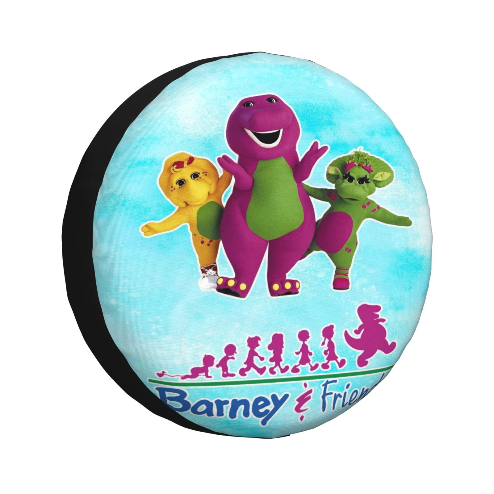 Barney Dinosaur Friends Tire Cover Cartoon Weatherproof Universal Wheel ...