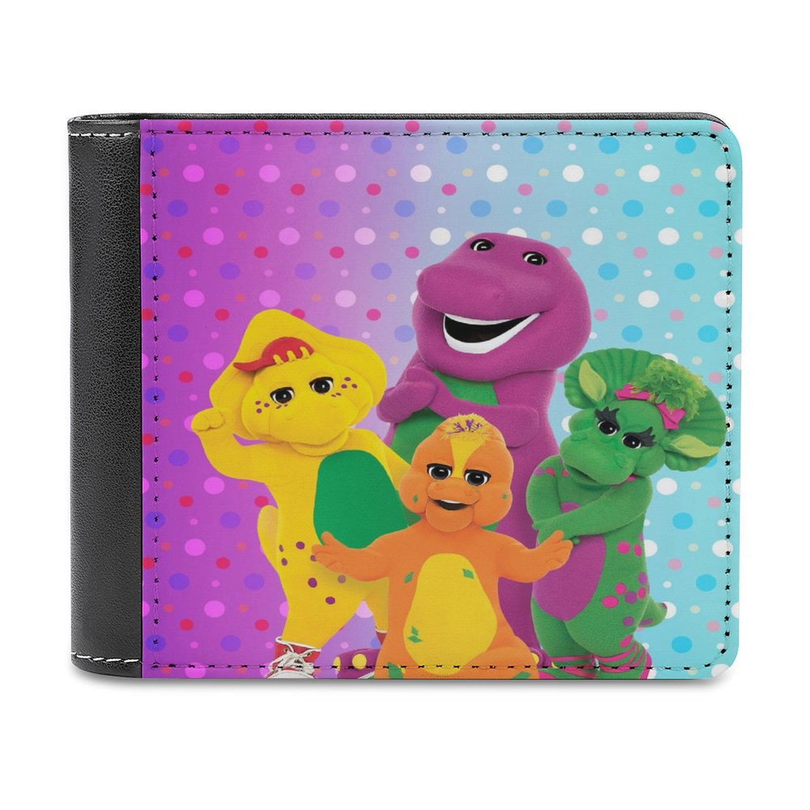 Barney Dinosaur Friends Wallet for Men Leather Purse Clutch Card ...