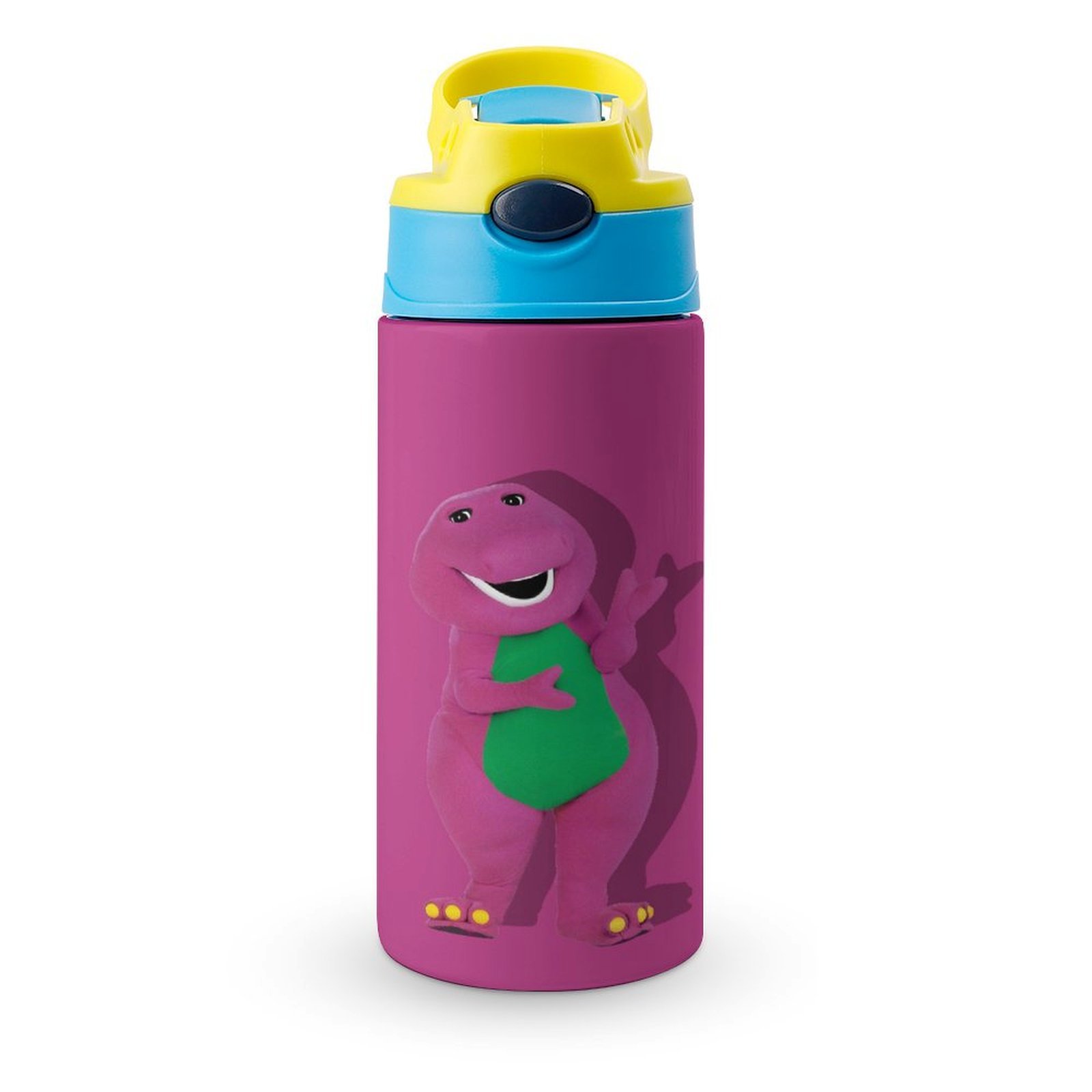 Barney Dinosaur Friends Water Bottle with Straw Lid Vacuum Insulated ...