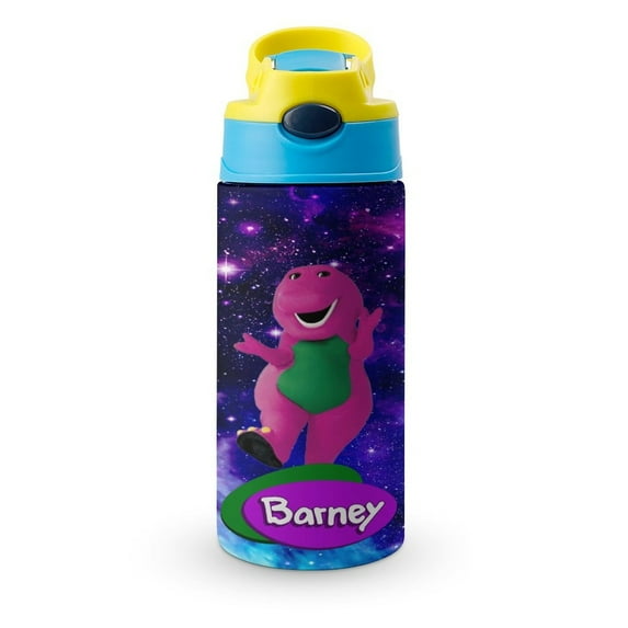Barney Dinosaur Friends Water Bottle with Straw Lid Vacuum Insulated ...