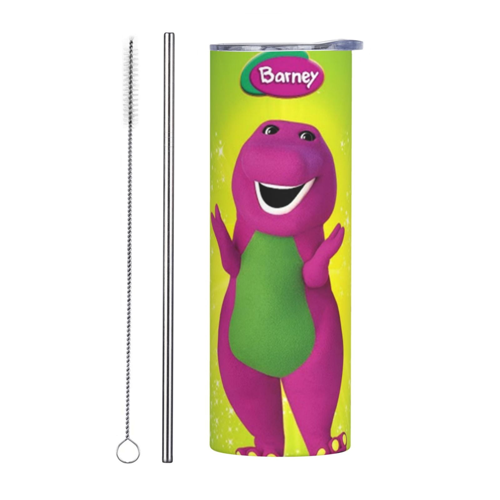 Barney & Friends 20oz Straw Cup Stainless Steel Mug Water Bottle ...