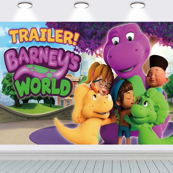 Barney & Friends Backdrop Banner Party Supplies Poster Movie Theme ...