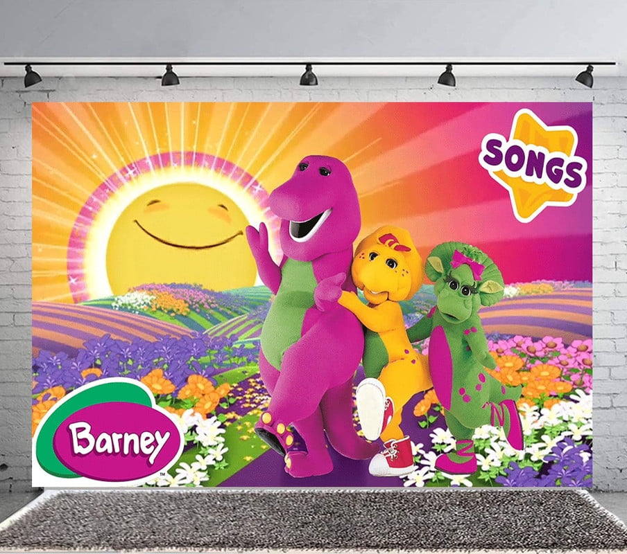Barney & Friends Backdrop Banner Party Supplies Poster Movie Theme ...