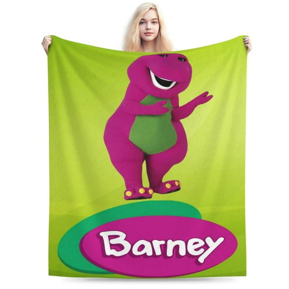 Barney And Friends Blanket Cozy Warm Flannel Throw Blanket for Living Room Bedroom Bed Sofa Car ...