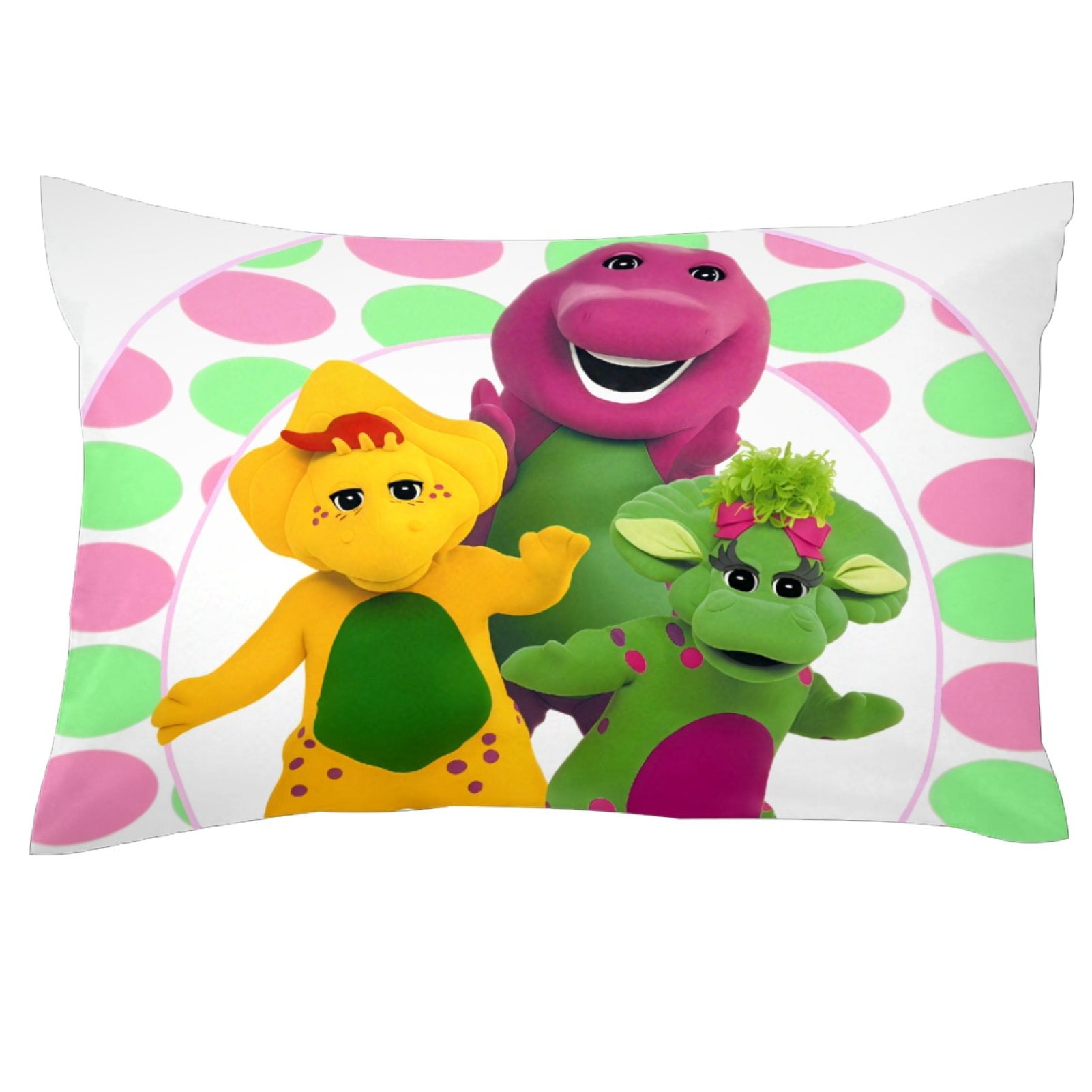 For Barney and Friends Cartoon Theme Pillowcase - Double Sided Super ...