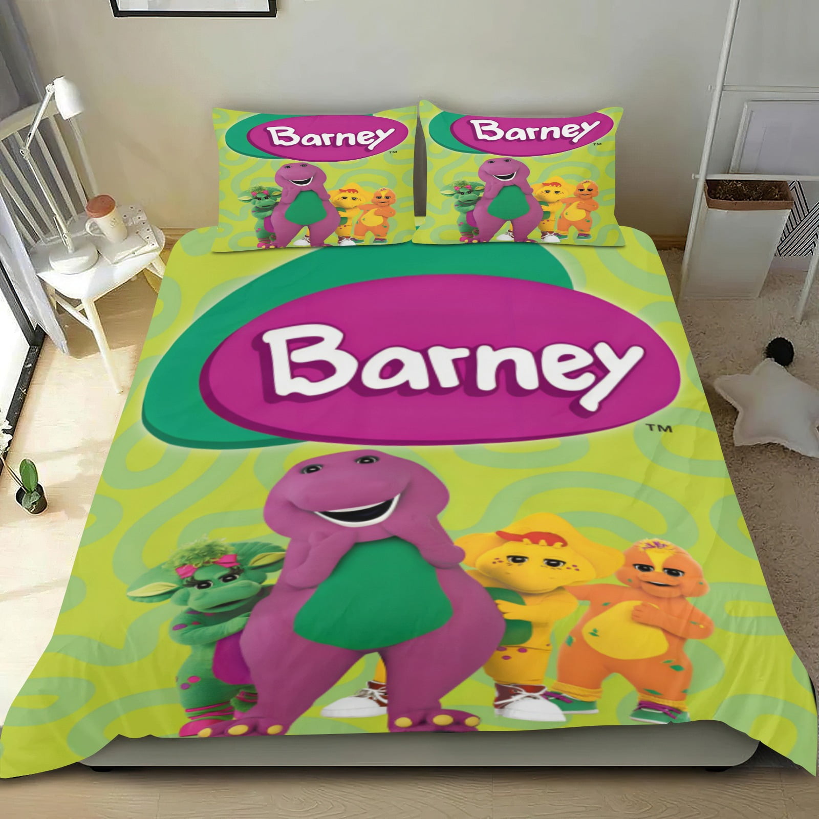 Barney & Friends Down Duvet Cover Gift Full Size Cotton Bedding Set ...