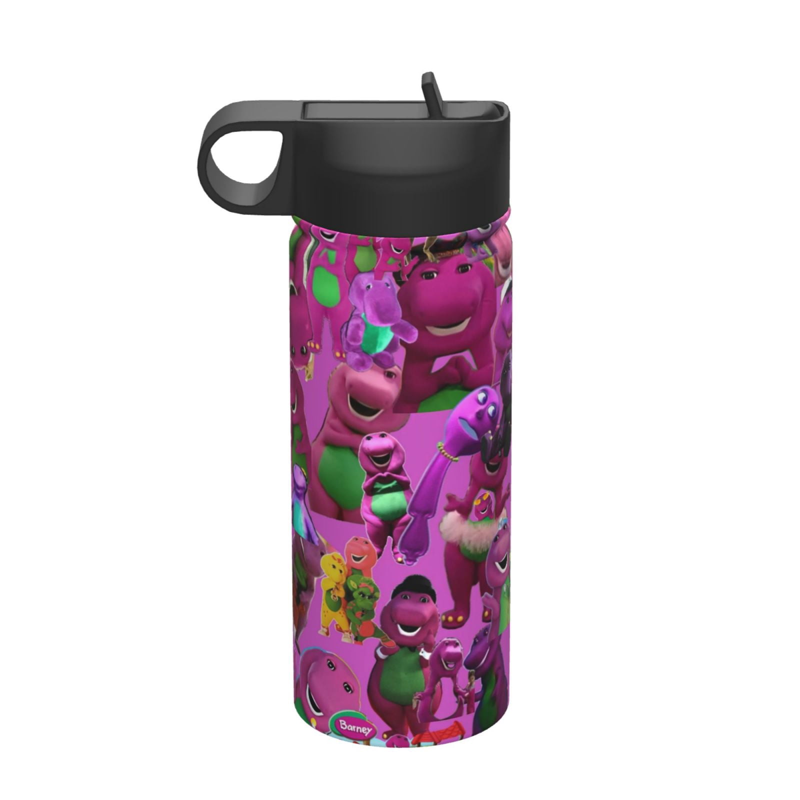 Barney And Friends Insulated Water Bottle with Straw Lid, 18 oz Double ...