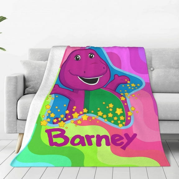 Barney And Friends Throw Blanket Soft Lightweight Cozy Plush Flannel Bed Blanket Fuzzy Fluffy ...