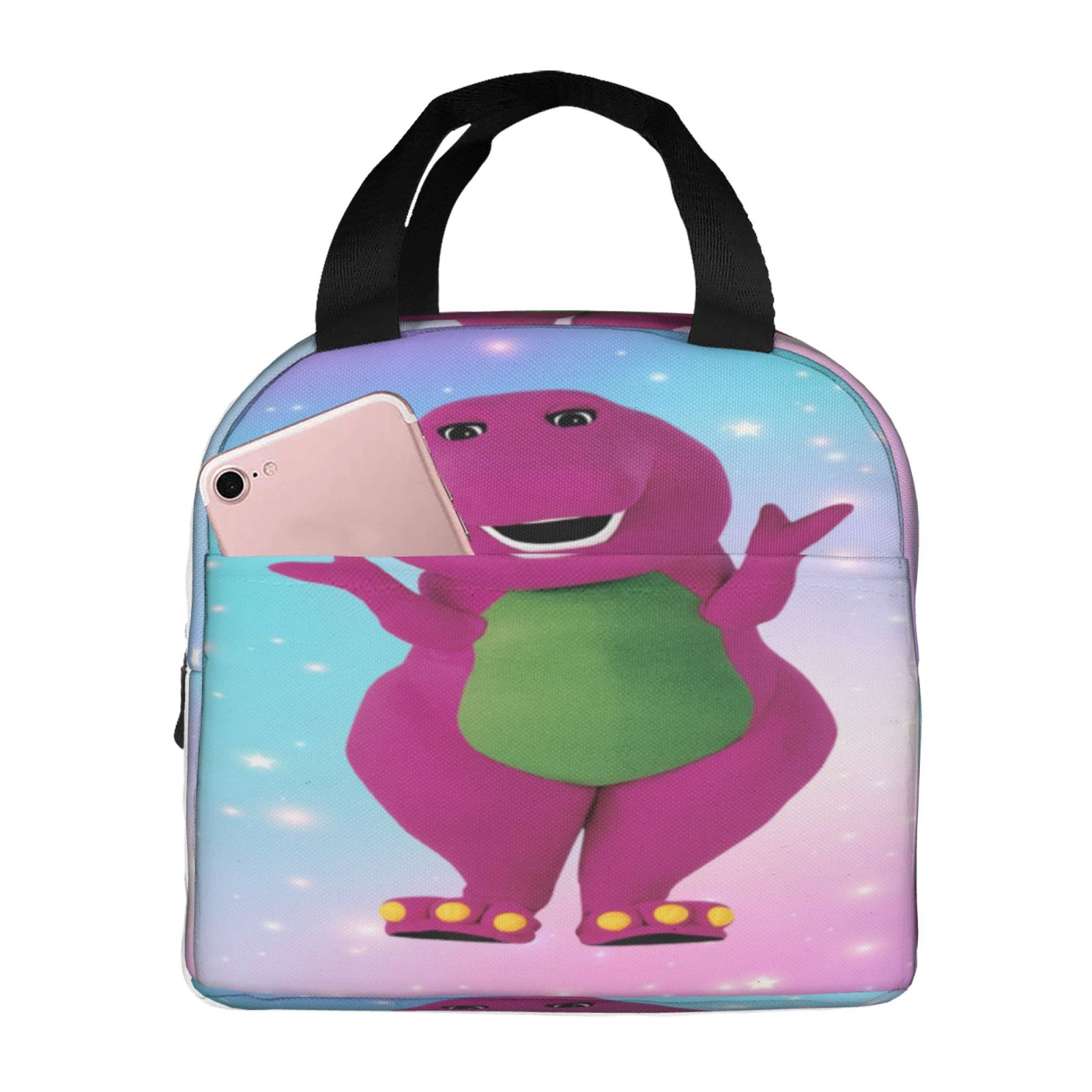 Barney And Friends Lunch Bag Kawaii Anime Reusable Cooler Bag Lunch Box ...