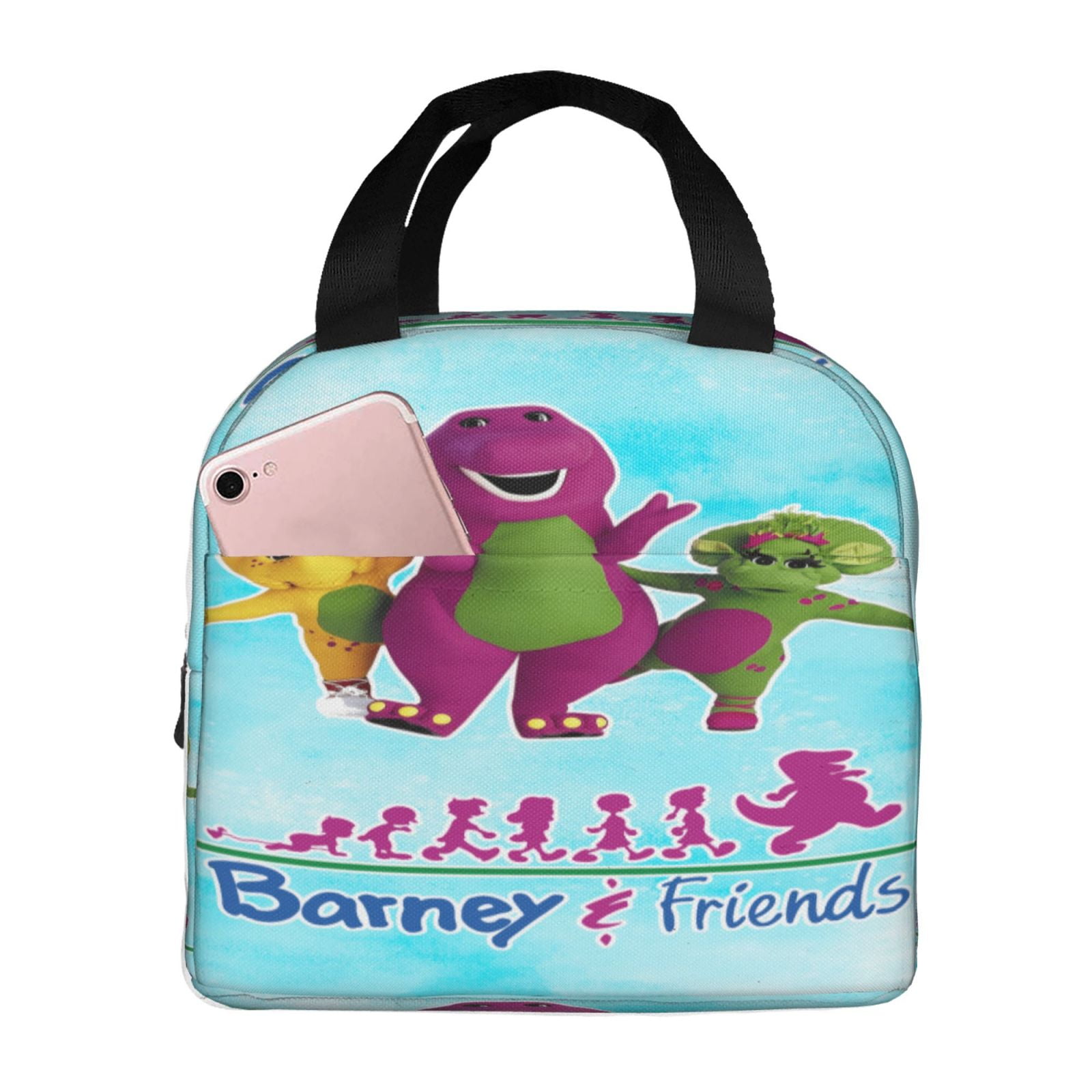 Barney And Friends Lunch Bag Kawaii Anime Reusable Cooler Bag Lunch Box ...