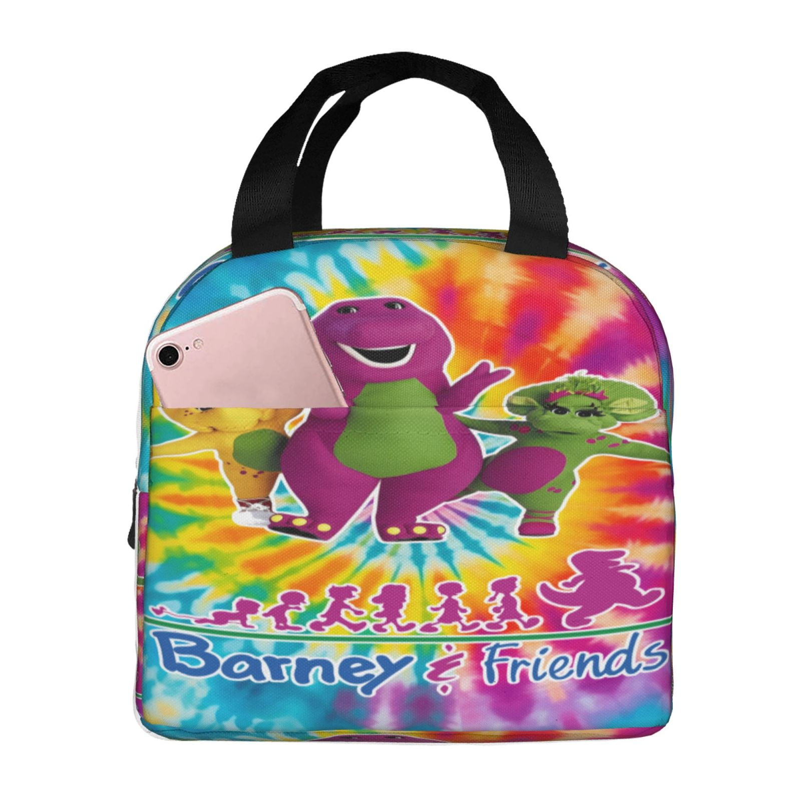 Barney And Friends Lunch Bag Kawaii Anime Reusable Cooler Bag Lunch Box ...