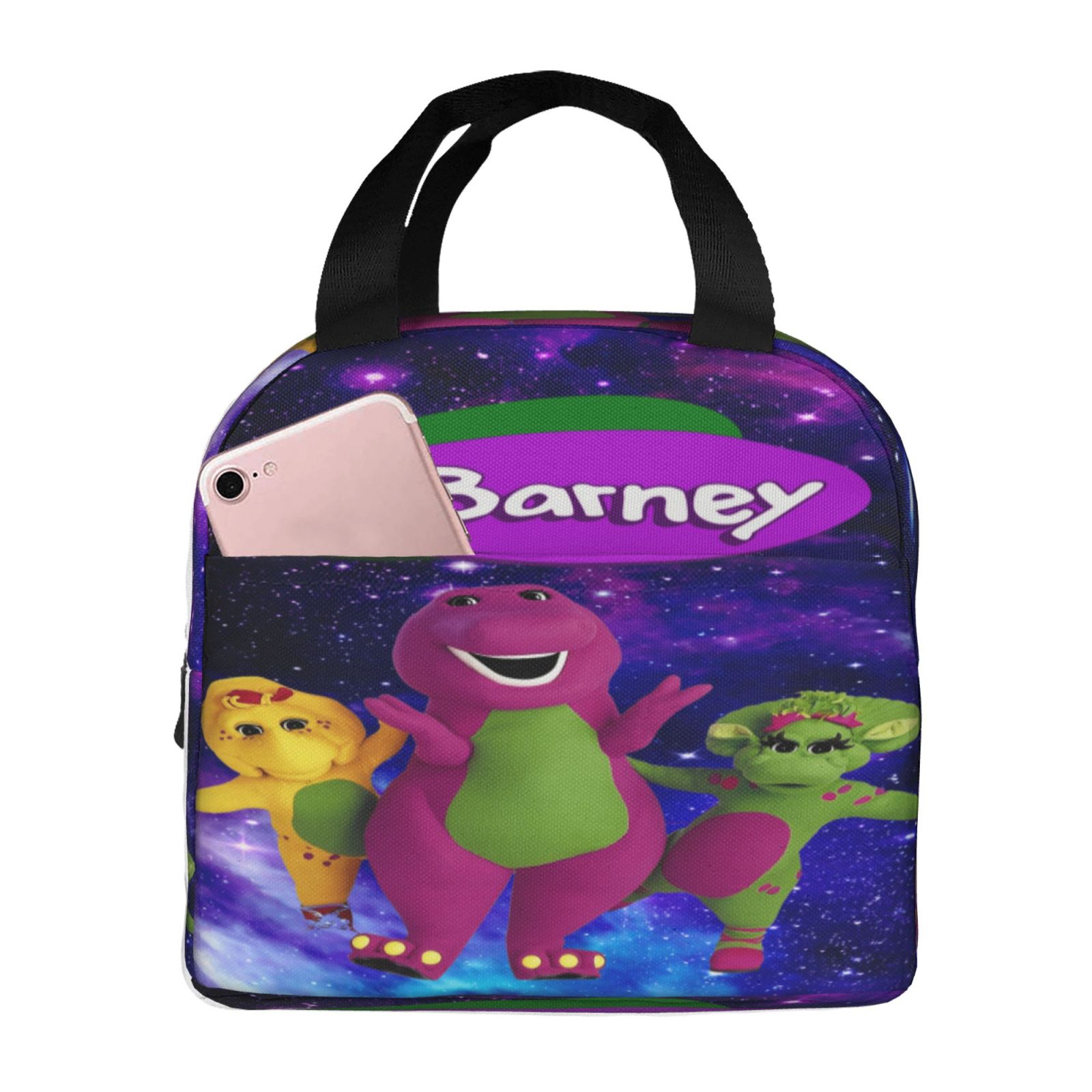 Barney And Friends Lunch Bag Kawaii Anime Reusable Cooler Bag Lunch Box ...