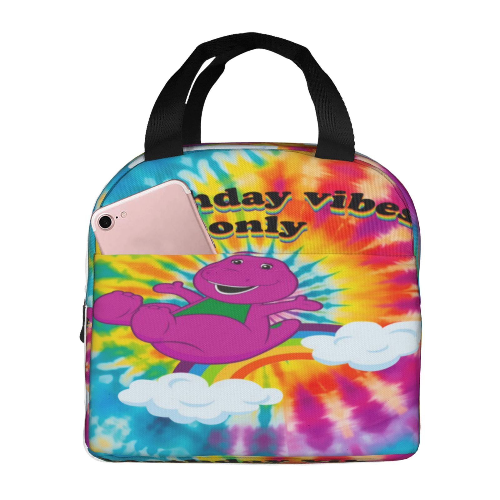 Barney And Friends Lunch Bag Kawaii Anime Reusable Cooler Bag Lunch Box ...