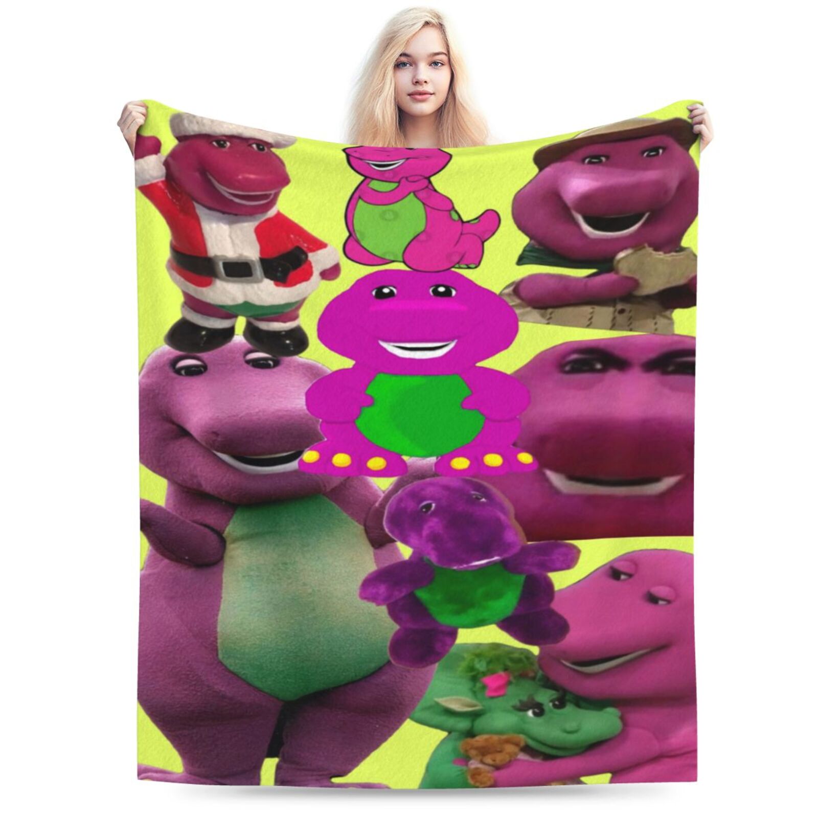 Barney And Friends Throw Blanket Soft Lightweight Cozy Plush Flannel ...