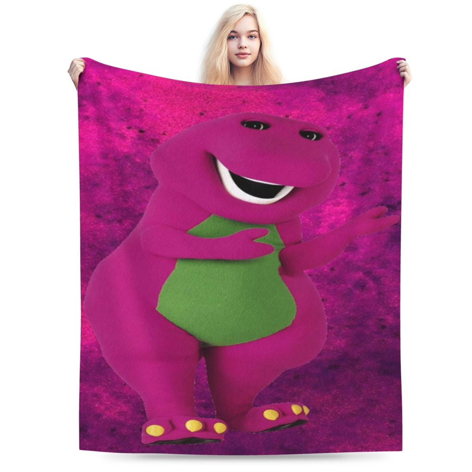 Barney And Friends Throw Blanket Soft Lightweight Cozy Plush Flannel Bed Blanket Fuzzy Fluffy ...