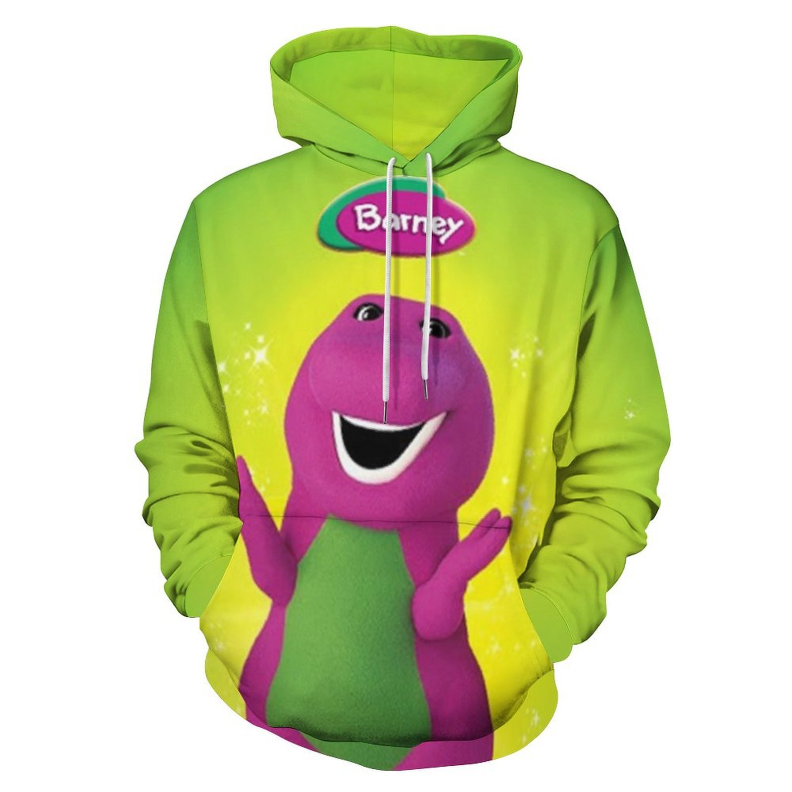 Barney & Friends Unisex Adult Sweatshirt Novelty Hoodie 3D Print Casual ...