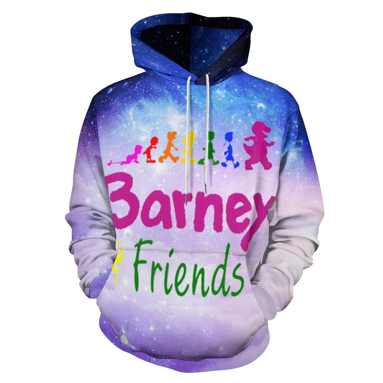 Barney & Friends Unisex Adult Sweatshirt Novelty Hoodie 3D Print Casual ...