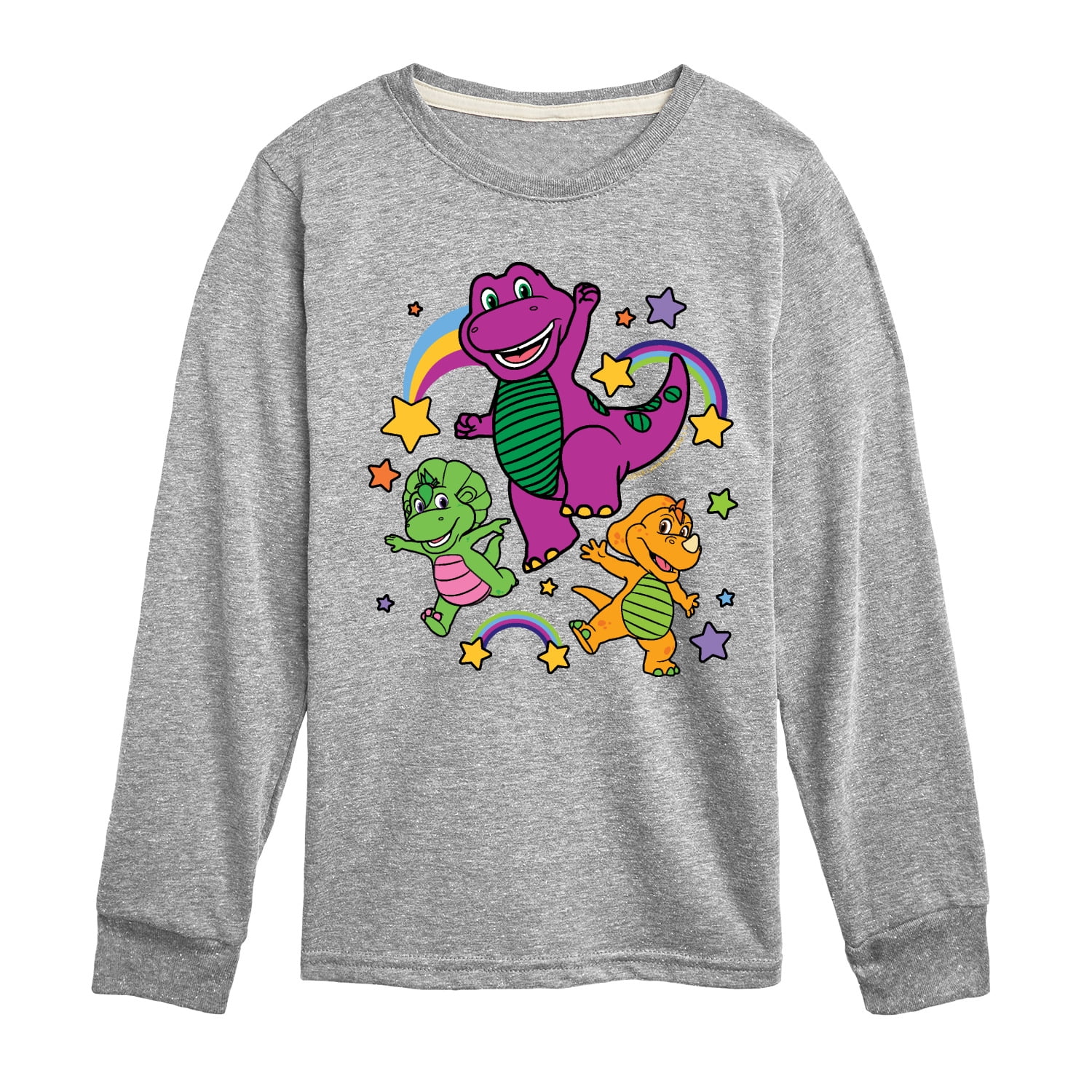 Barney - Group - Youth Boys Long Sleeve Graphic T-Shirt - Walmart.com