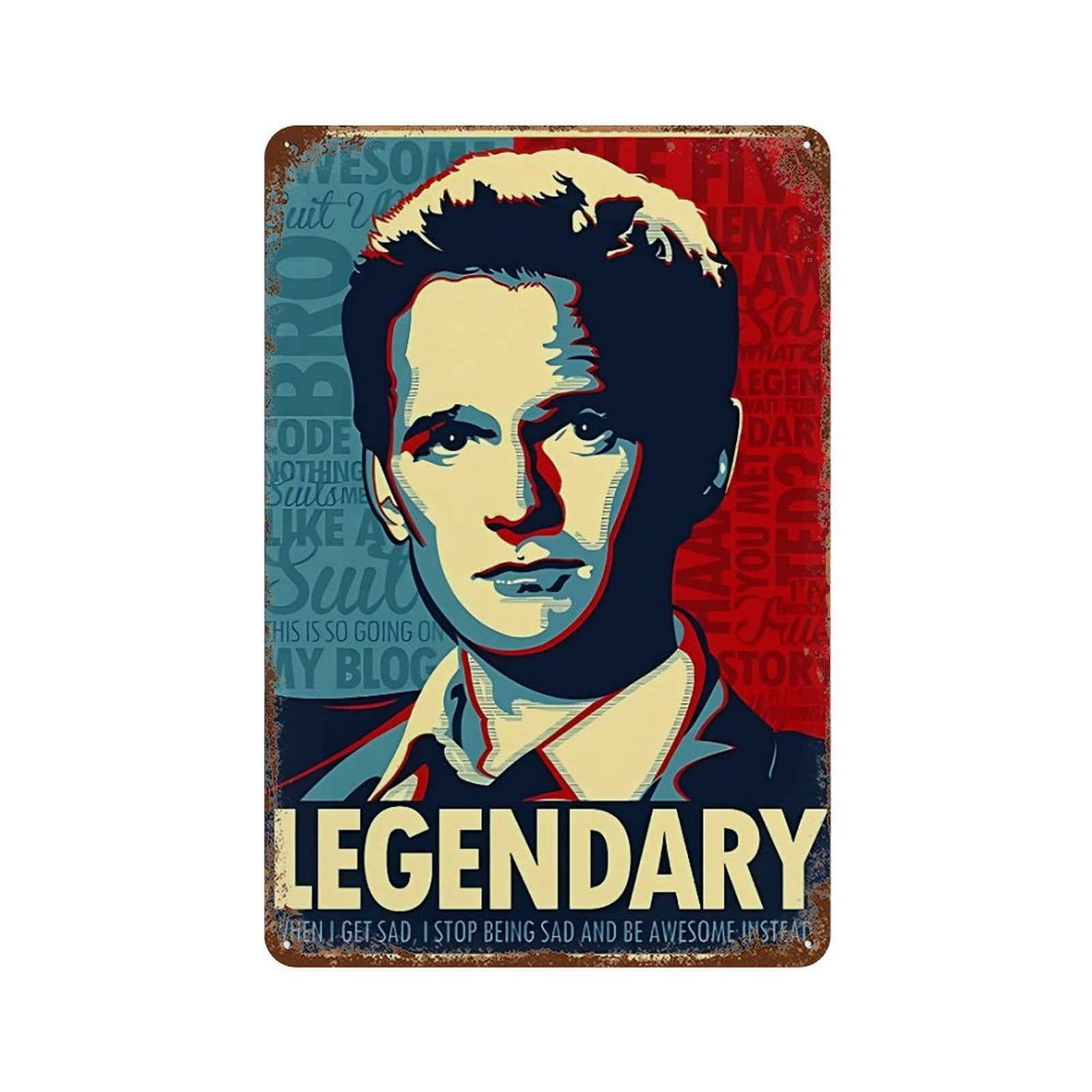 Barney Stinson How I Met Your Mother Tin Metal Decorative Wall ...