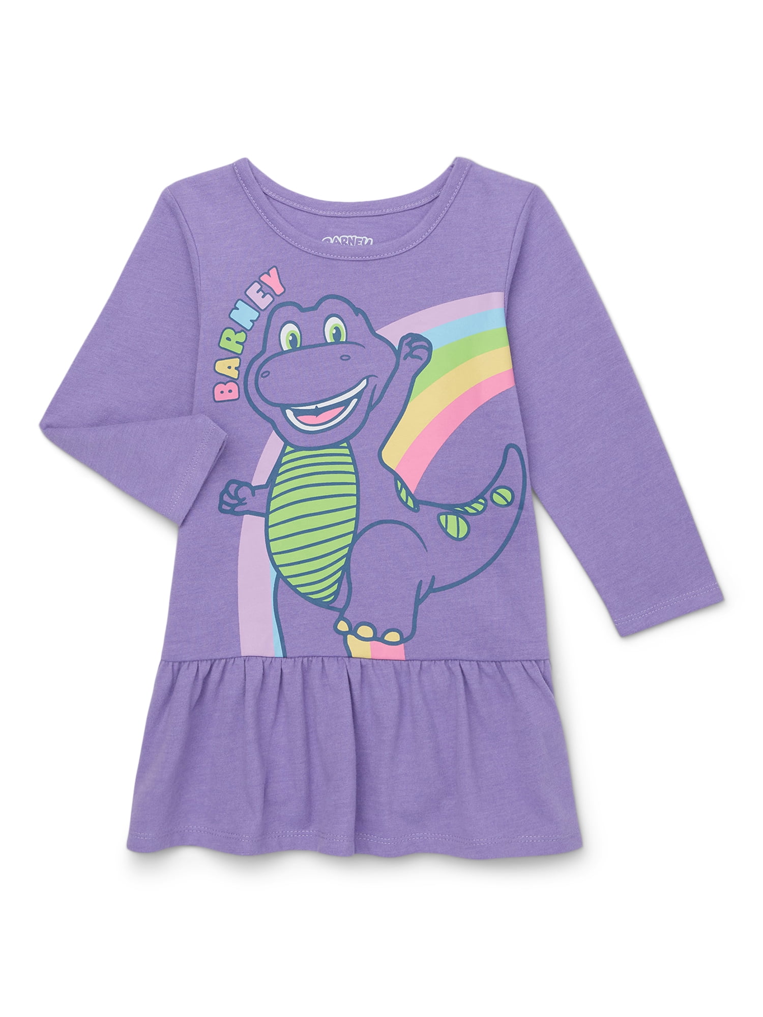 Barney Toddler Girls Long-Sleeve Graphic Dress, Sizes 12M-5T - Walmart.com