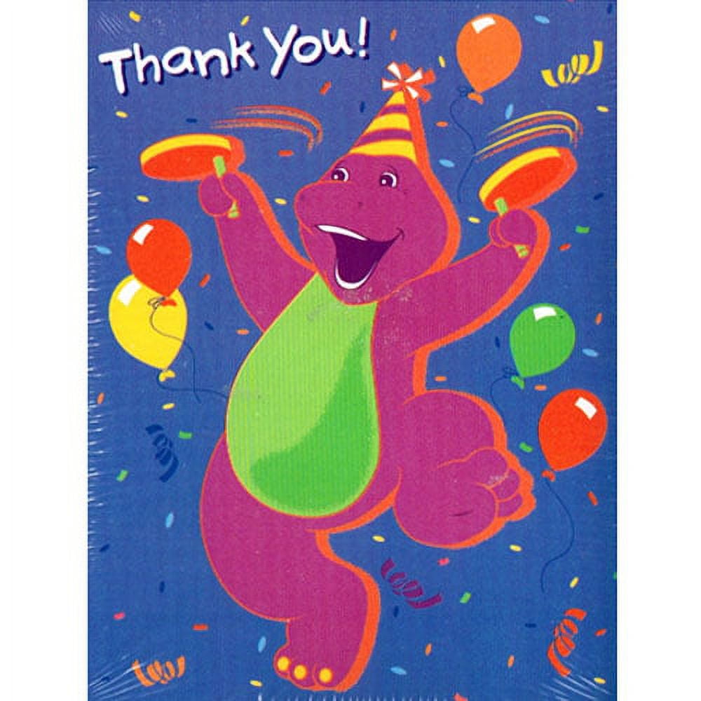 Barney Vintage 2000 Thank You Notes w/ Envelopes (8ct) - Walmart.com