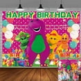 ALIDEAL High-Resolution Barney and Friends Backdrop Banner, Silk Cloth ...