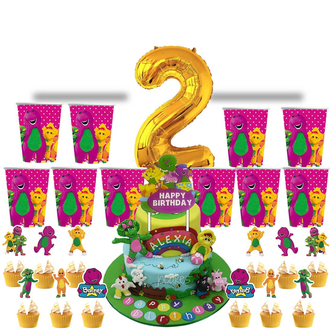 Barney and Friends Birthday 2nd Cups Party Supplies Plates Fans ...