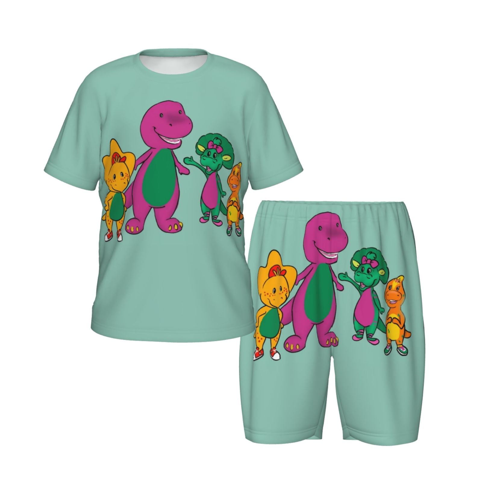 Barney and Friends Pajama Set Sleepwear Short Sleeves Shorts 2-Piece ...