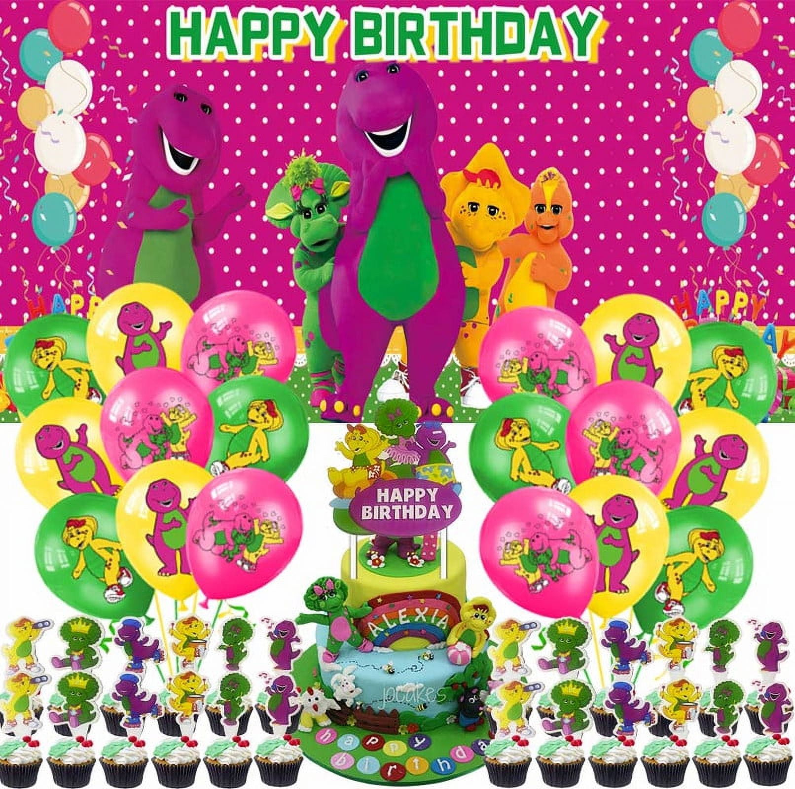 Barney and Friends Party Supplies Kit Latex Balloons Birthday Decor ...