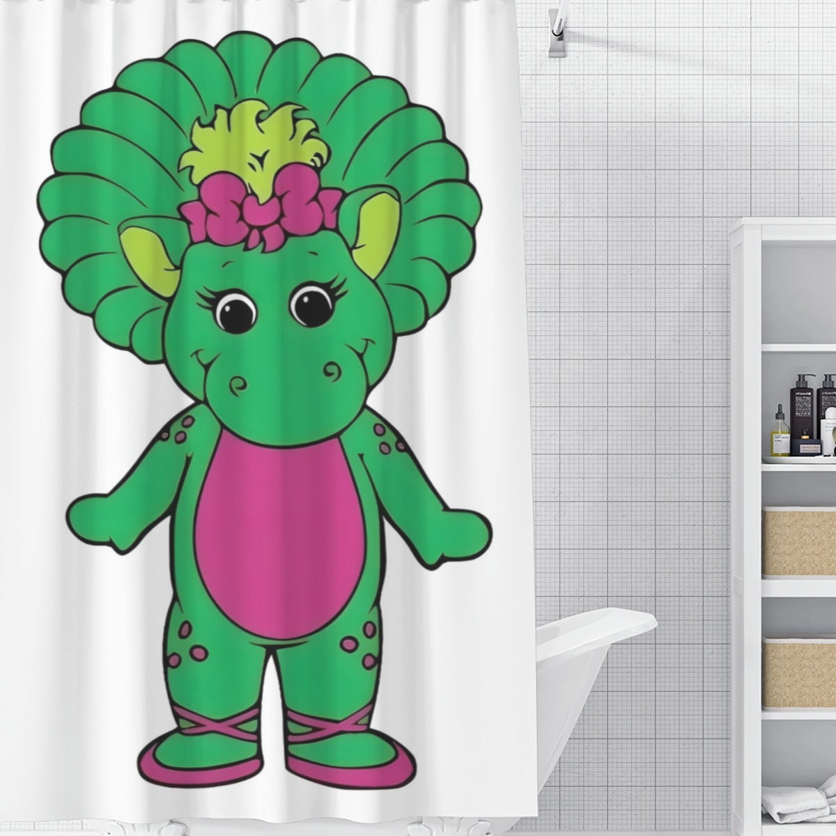 Barney and Friends Shower Curtain 35*70.8 Inches Waterproof And Durable ...