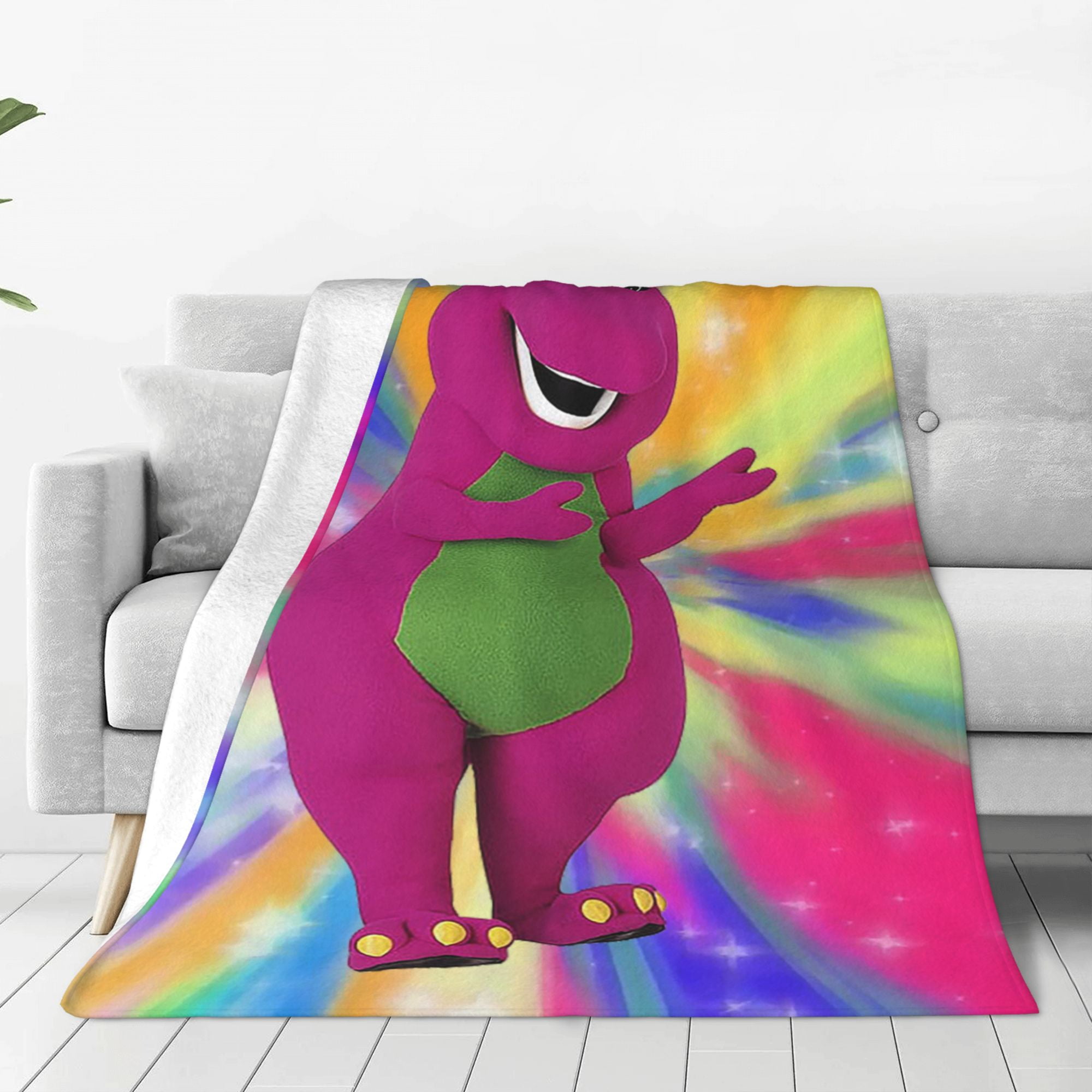 Barney and Friends Soft Micro Fleece Blanket Throw Lightweight Flannel Blankets for Bed Couch ...