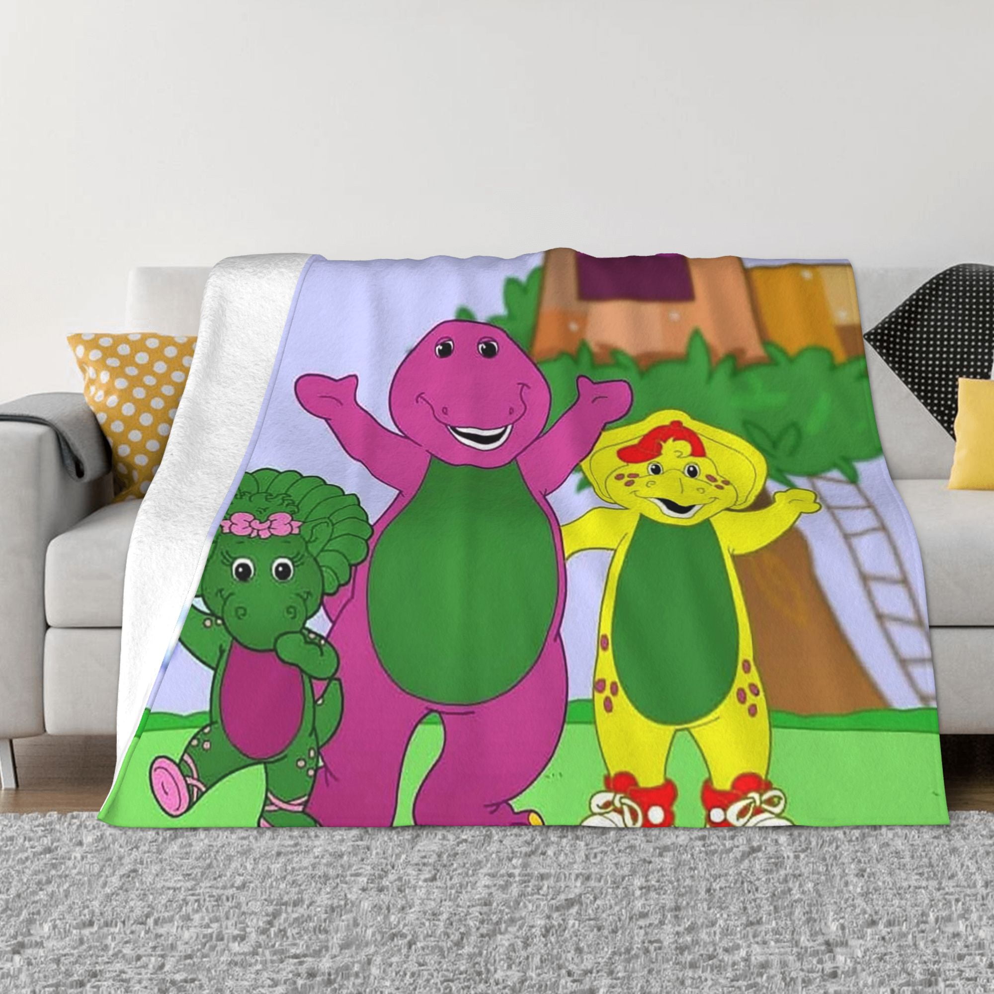 Barney and Friends Soft Micro Fleece Blanket Throw Lightweight Flannel Blankets for Bed Couch ...