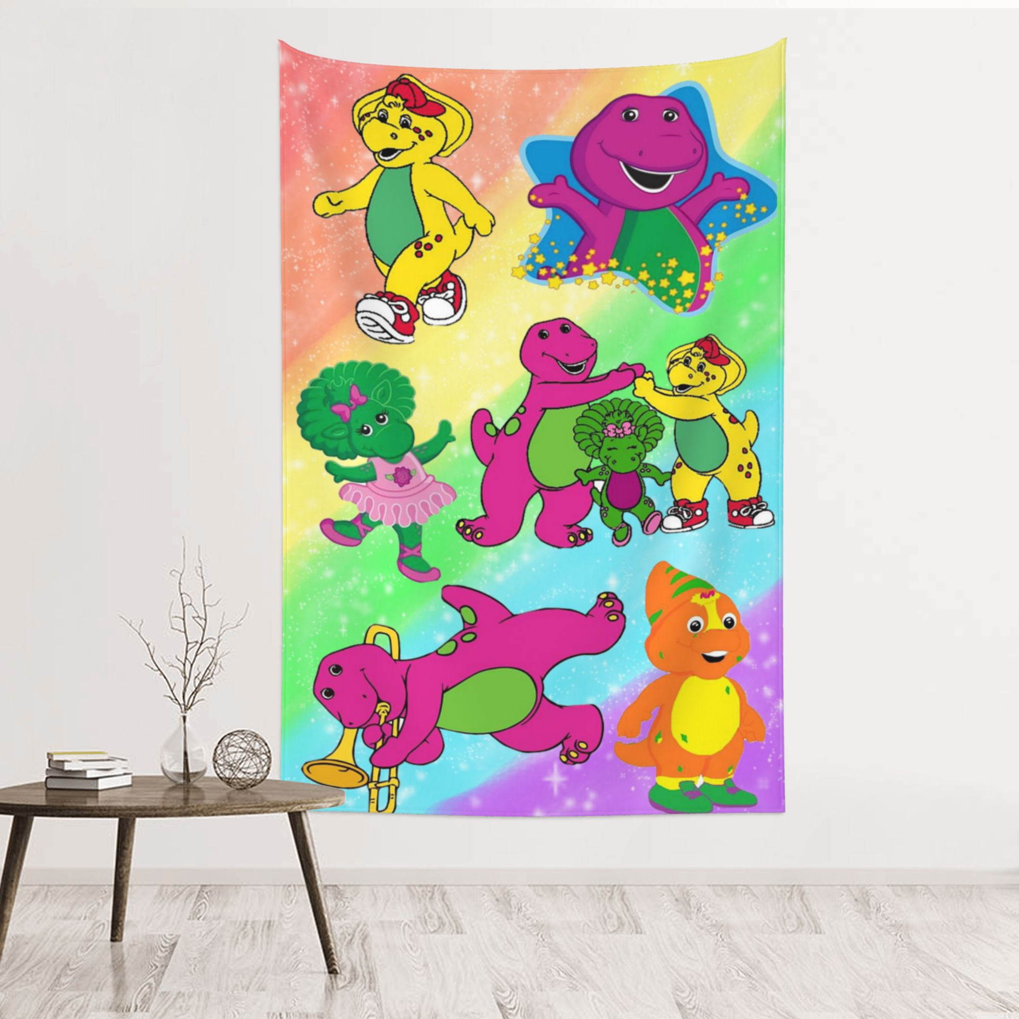 Barney and Friends Tapestry Banner 60 X 40 inch Decor Art Tablecloth ...