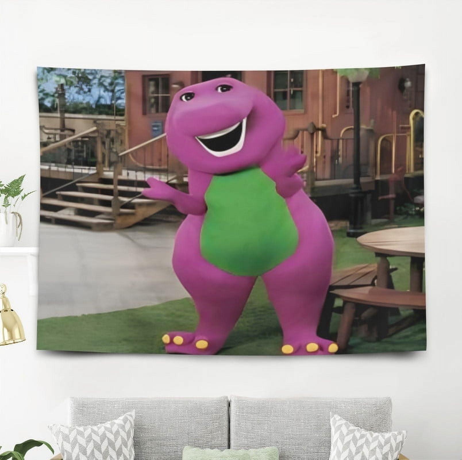 Barney and Friends Tapestry Gift Wall Hanging Backdrop for Room Bedroom ...