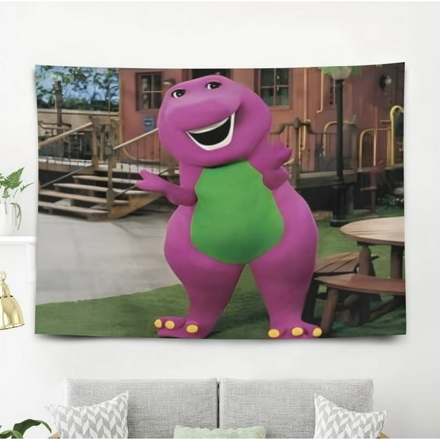 Barney and Friends Tapestry Gift Wall Hanging Backdrop for Room Bedroom ...