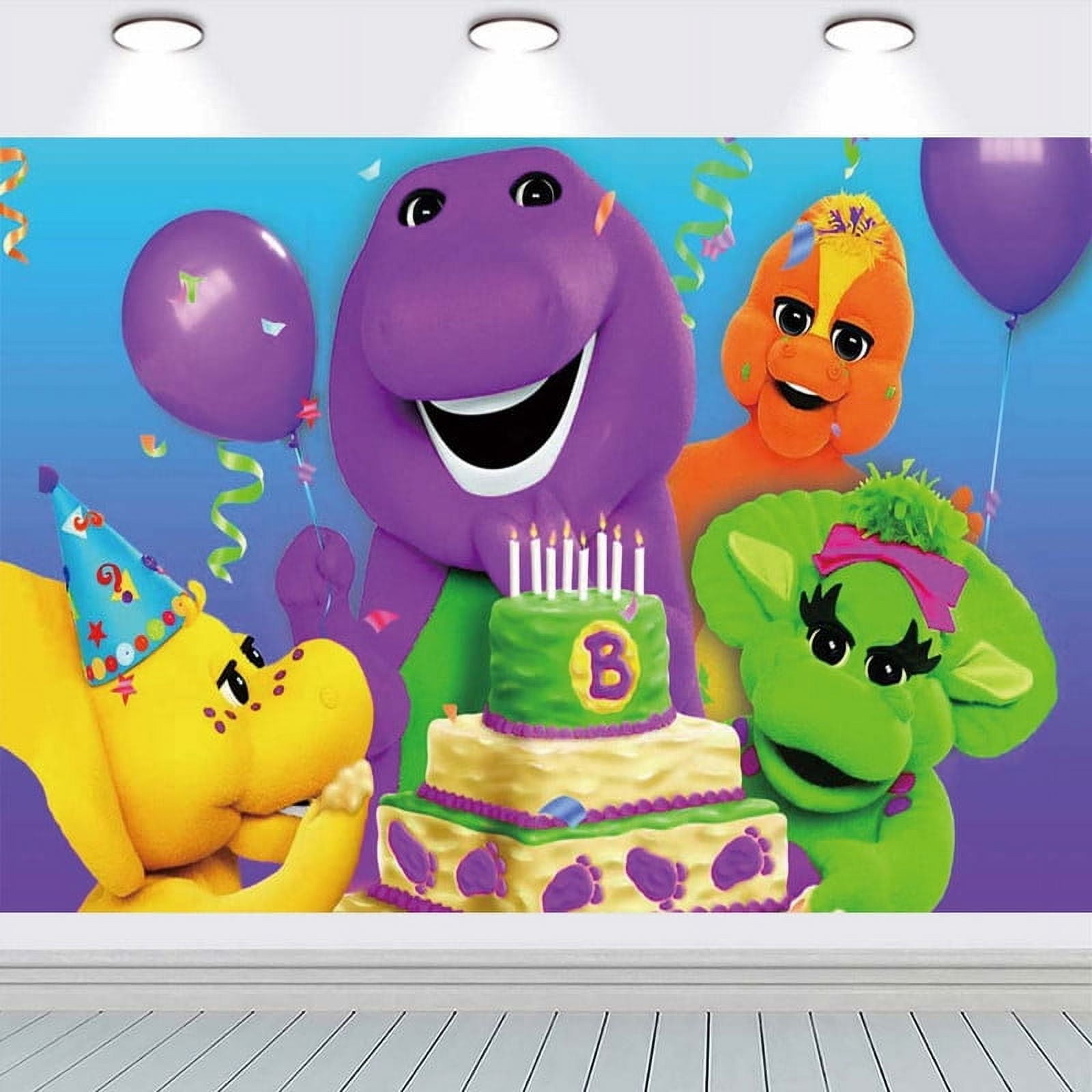 Barney and Friends Taspestry Wall Decor Party Supplies Background ...