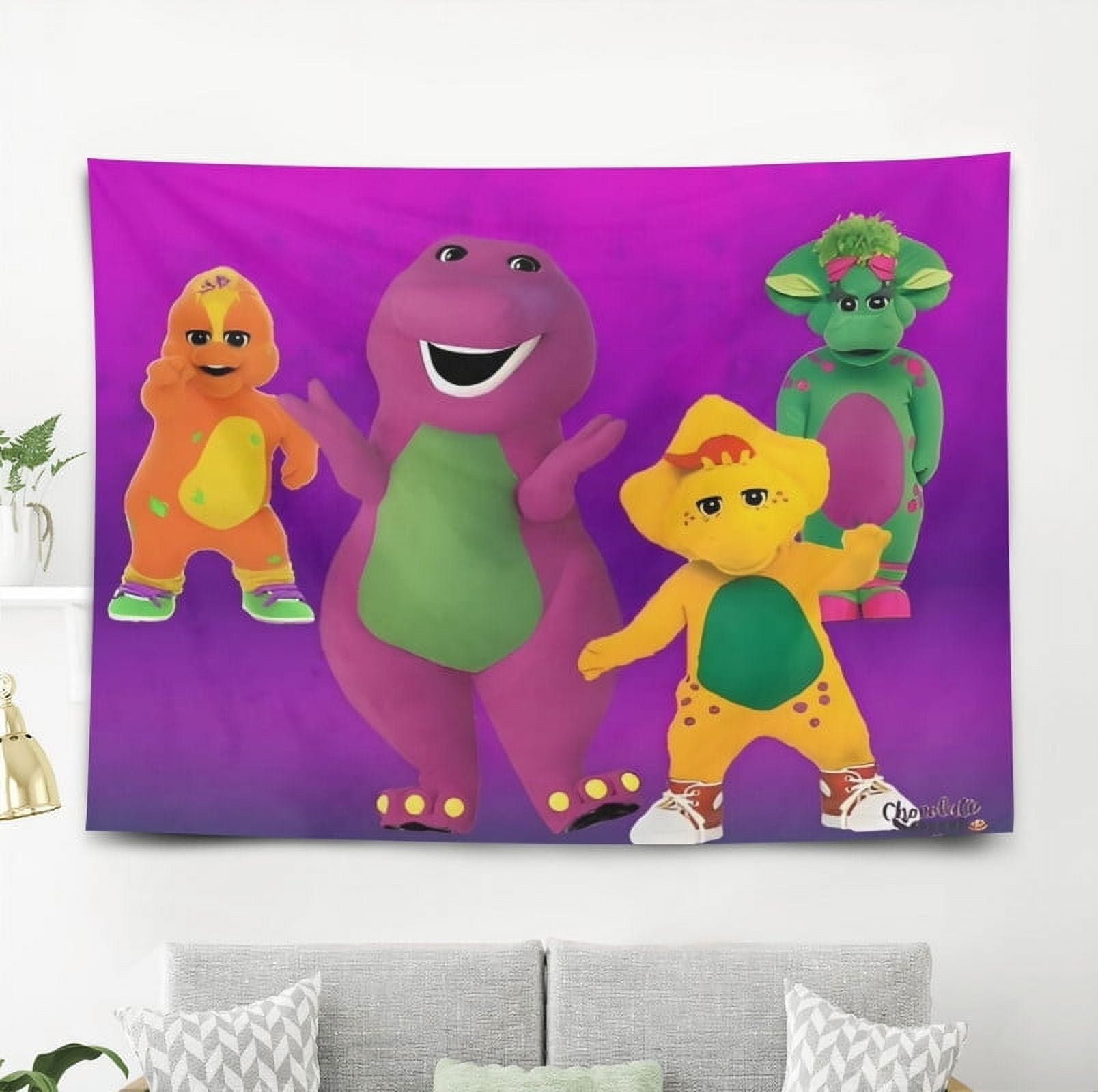 Barney and Friends pattern wall hanging 50*60 inches high-quality peach ...
