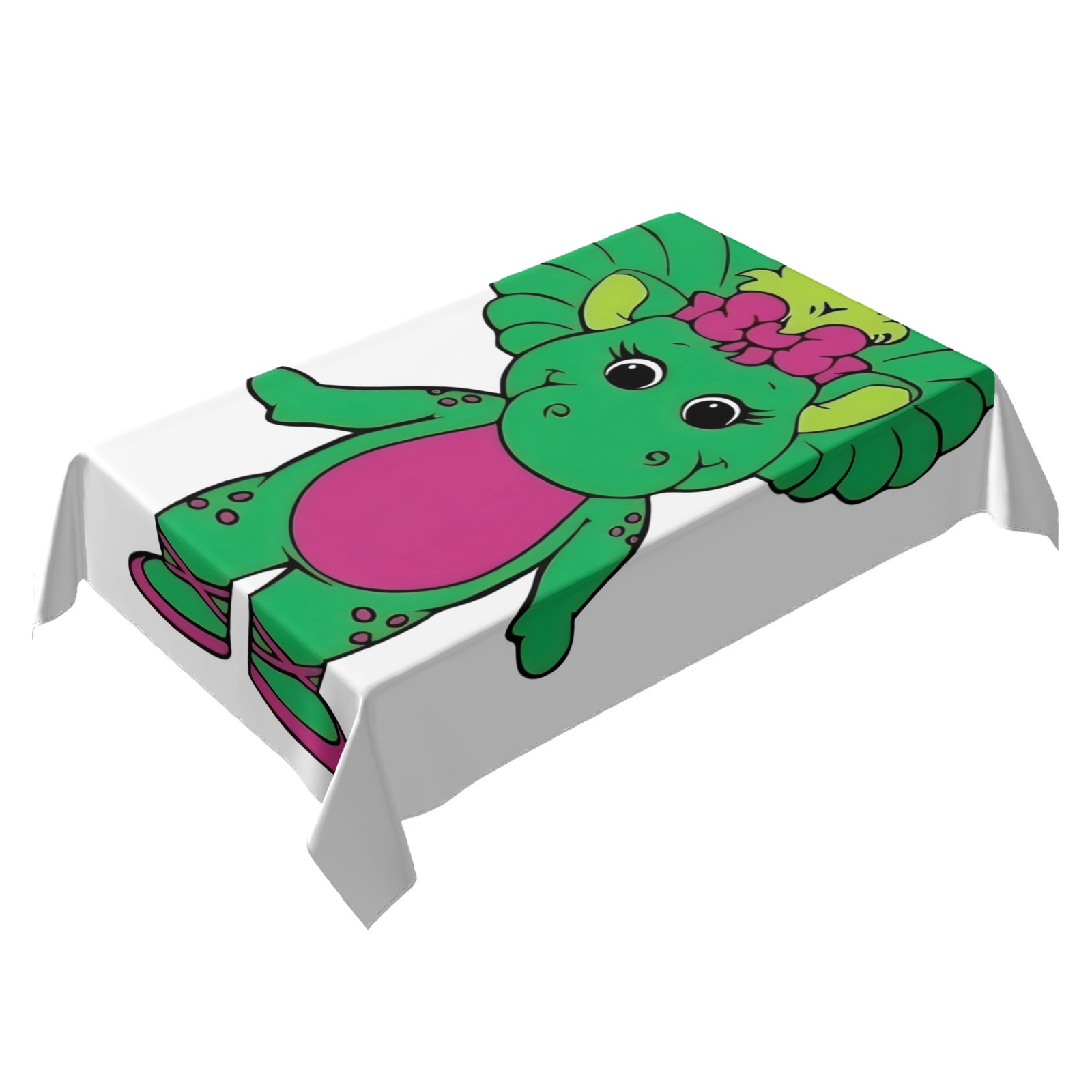 Barney and Friends Themed Square Tablecloth 54 * 72 Inches Durable ...