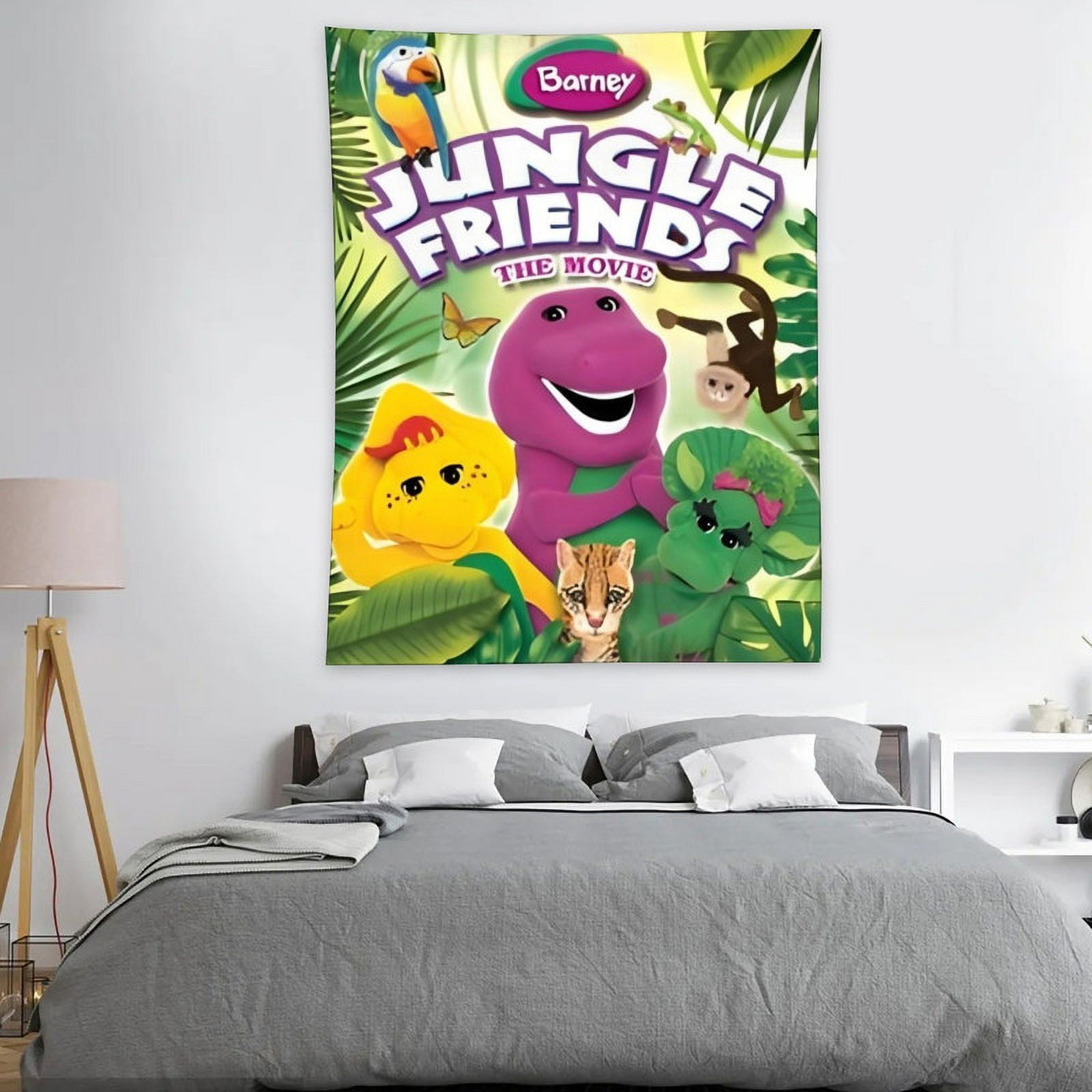 Barney and Friends themed tapestry 40 x 60 inches with rich colors and ...
