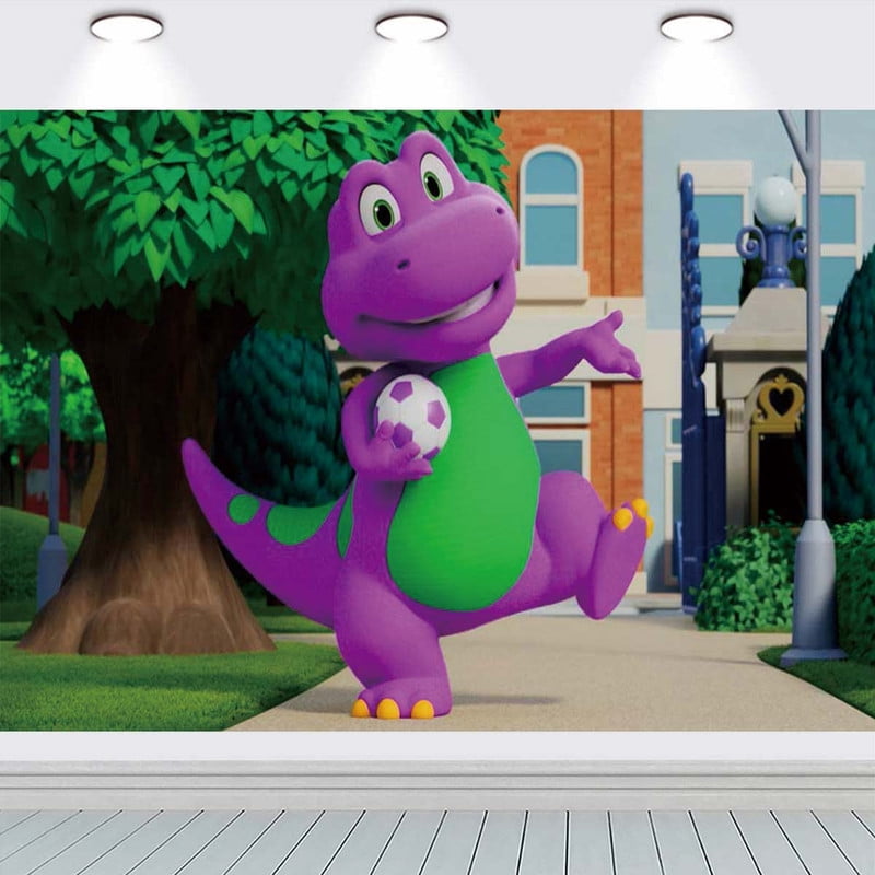 Barney's World Taspestry Wall Decor Birthday Banner Backdrop Background ...