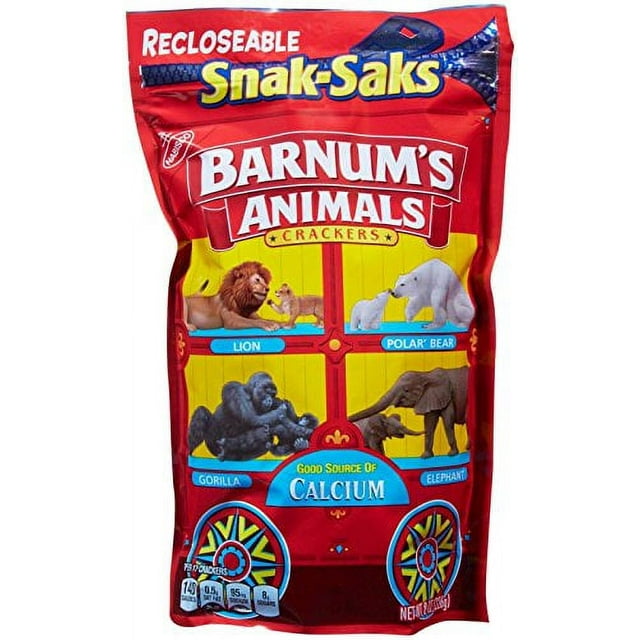 Barnum Animal Crackers Snak-Saks, 8 oz - Walmart.com