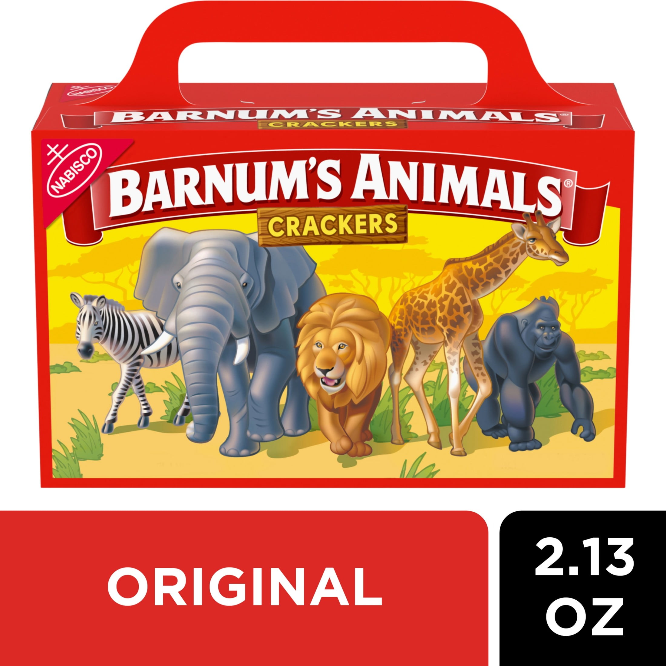 Barnum's Original Animal Crackers, Fun Kids Snack, 2.13 oz Box ...