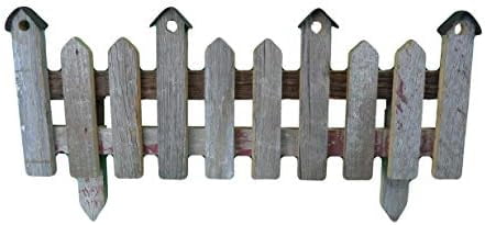 Barnwood Decor - Barnwood Small Picket Fence with Birdhouse Tips. Amish ...