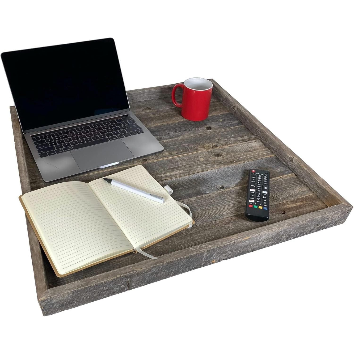 Barnwood USA Extra Large Ottoman Tray with Anti Scratch Felt Pad ...